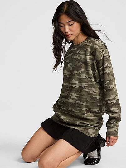 Pink Campus Fleece™ Crew Sweatshirt - Print