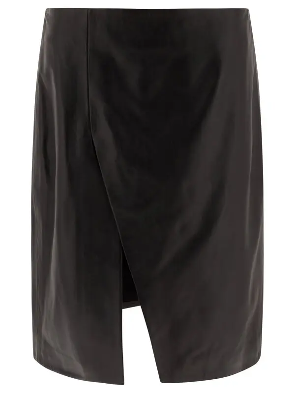LOULOU STUDIO Leather Midi Skirt