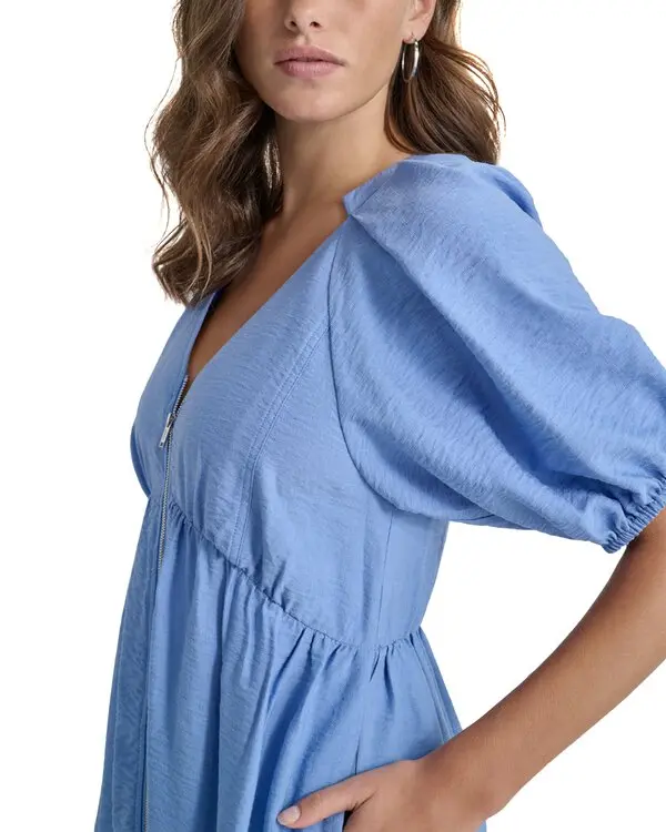 Dkny Puff Sleeve Dress In Blue Bell - 47% Off | Editorialist
