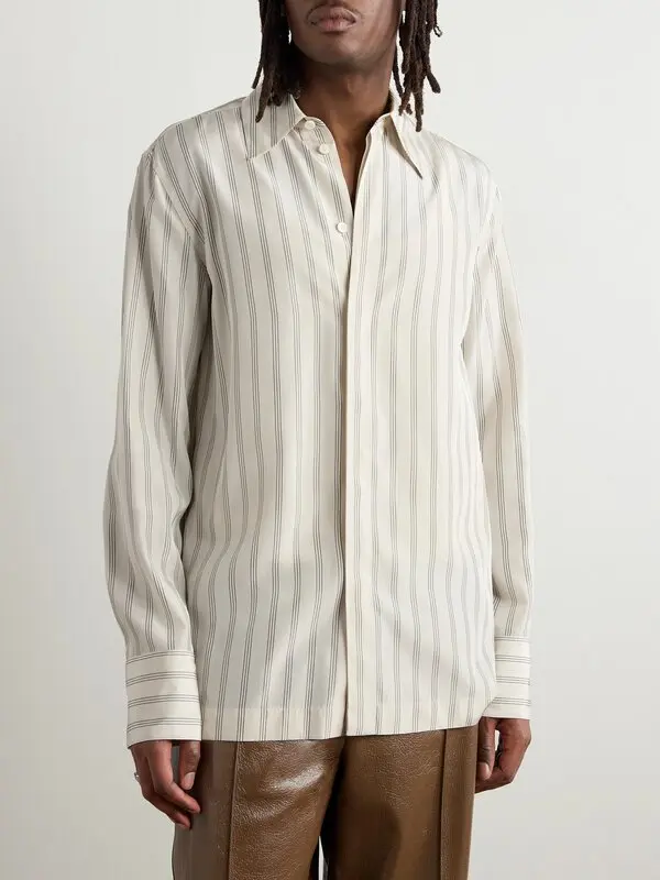 JIL SANDER Striped Satin Shirt