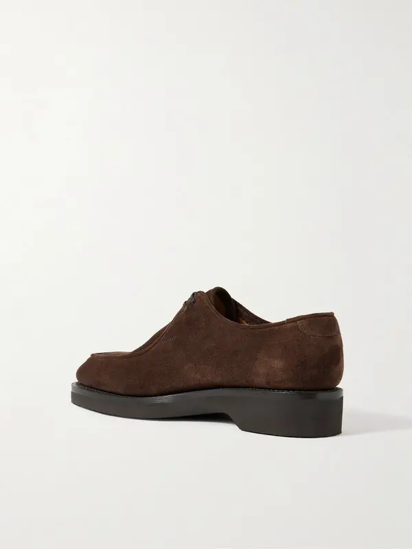 John Lobb Ted Suede Derby Shoes - Brown