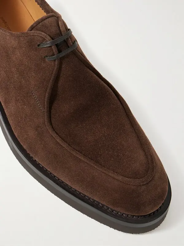 John Lobb Ted Suede Derby Shoes - Brown
