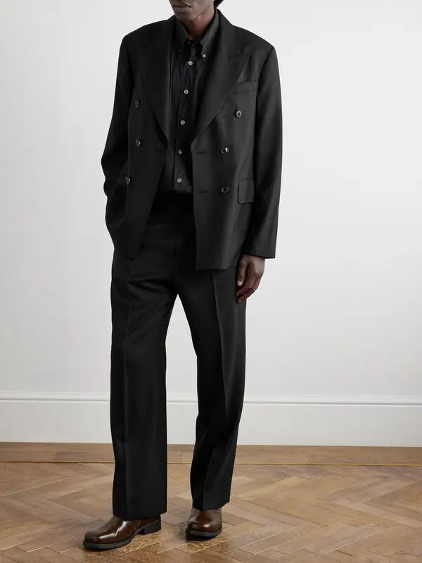 Our Legacy Borrowed Straight-leg Pleated Wool Trousers