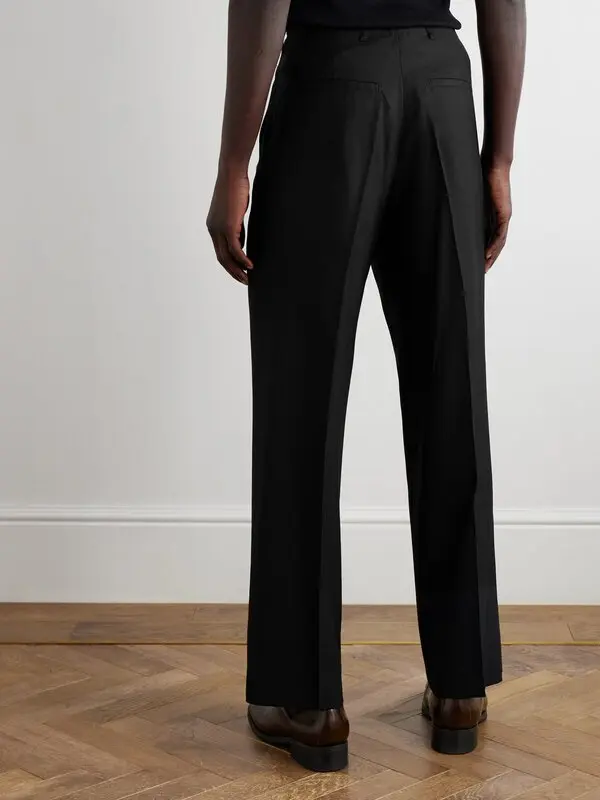 Our Legacy Borrowed Straight-leg Pleated Wool Trousers