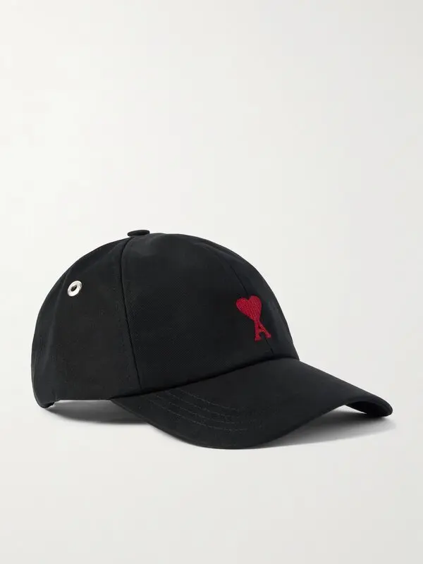 Ami Logo-embroidered Baseball Cap - Black
