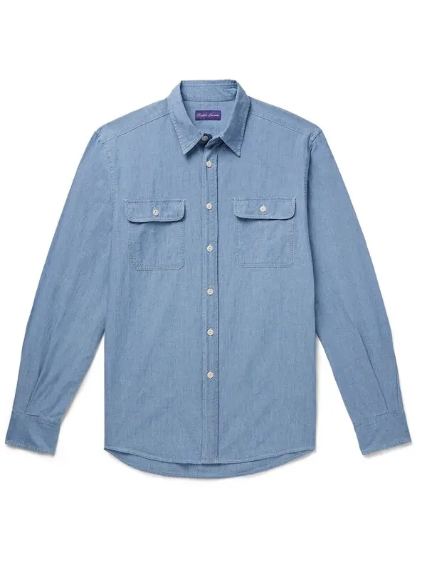 Ralph Lauren Cooper Cotton-chambray Shirt - Blue