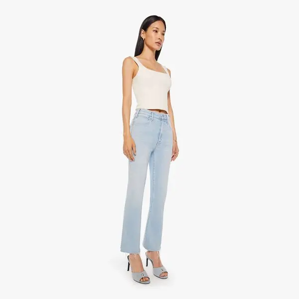 MOTHER The Hustler Ankle Fray Jeans - Blue