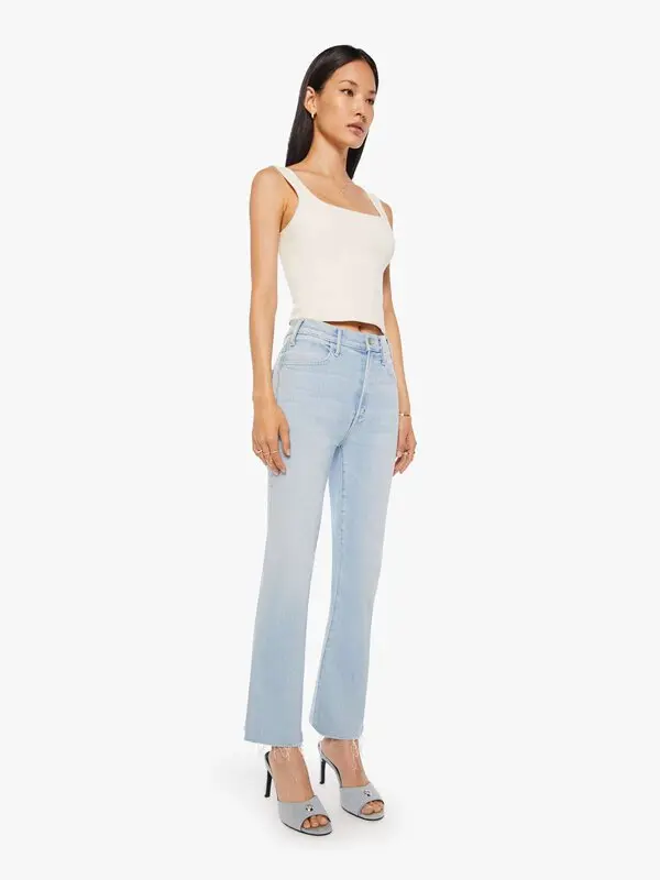 MOTHER The Hustler Ankle Fray Jeans - Blue