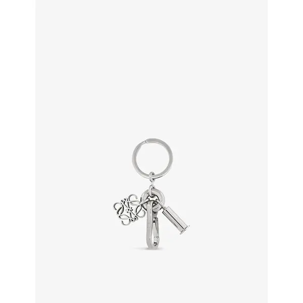 Loewe Anagram -tone Brass Keyring - Silver