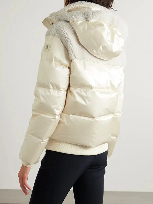 Bogner Dia Hooded Shearling-trimmed Quilted Down Ski Jacket