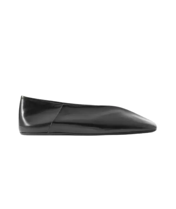 JIL SANDER Asymmetric Leather Ballet Flats