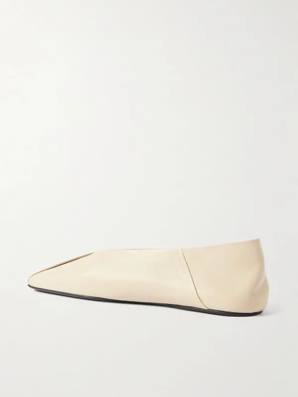 JIL SANDER Asymmetric Leather Ballet Flats