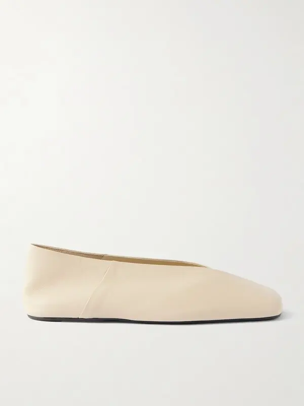 JIL SANDER Asymmetric Leather Ballet Flats