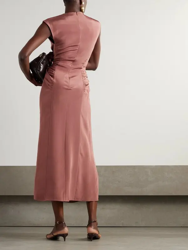 tove jessa twist front crepe midi dress TOVE