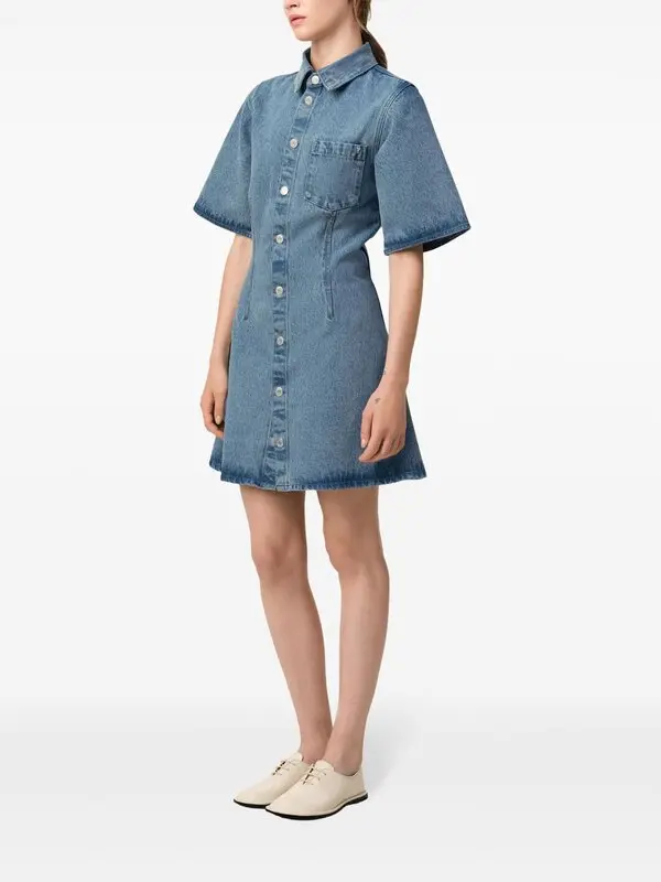 AMI Paris Short-sleeved Shirt Dress - Blue
