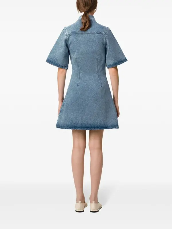 AMI Paris Short-sleeved Shirt Dress - Blue