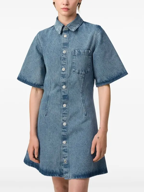 AMI Paris Short-sleeved Shirt Dress - Blue