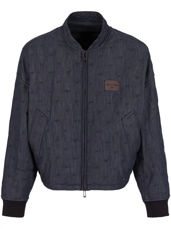 Emporio Armani Embroidered Logo Bomber Jacket