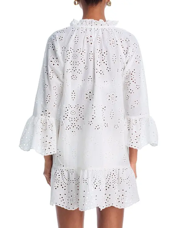 Aqua Embroidered Cover-up Dress Exclusive