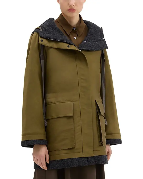 Theory Cyber Wool Jacket - Olive
