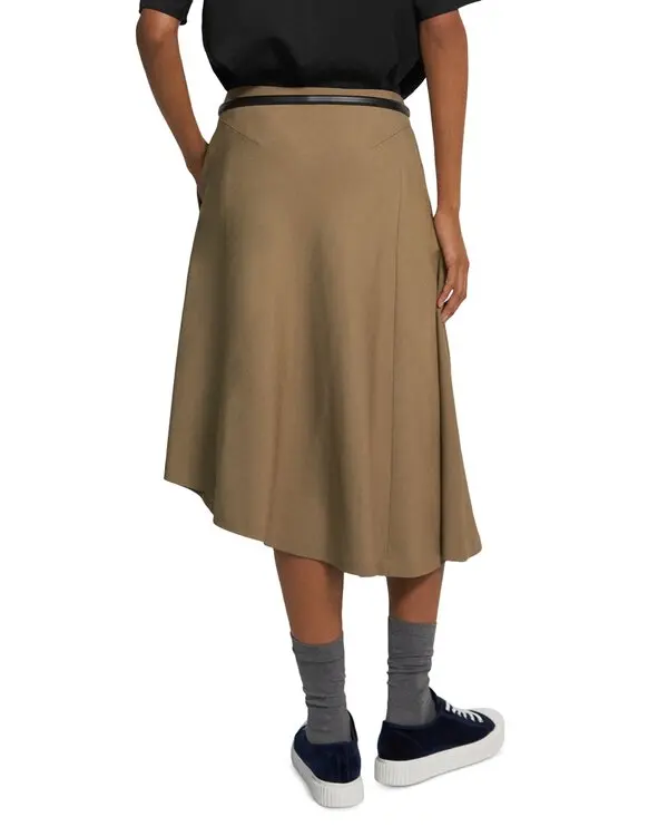 Theory Asymmetric Hem Midi Skirt