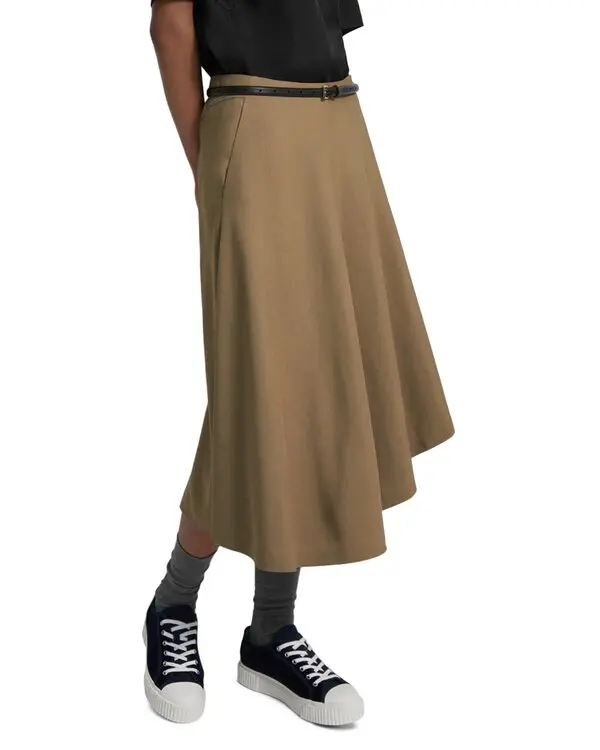 Theory Asymmetric Hem Midi Skirt