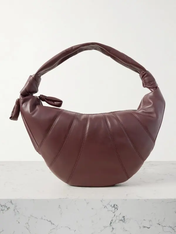 LEMAIRE Fortune Croissant Paneled Leather Shoulder Bag