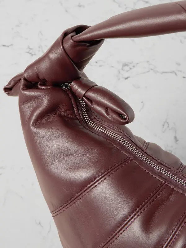 LEMAIRE Fortune Croissant Paneled Leather Shoulder Bag