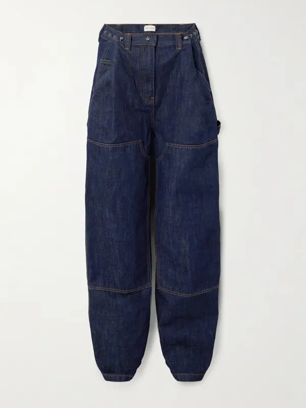 Magda Butrym Paneled High-rise Wide-leg Jeans - Blue