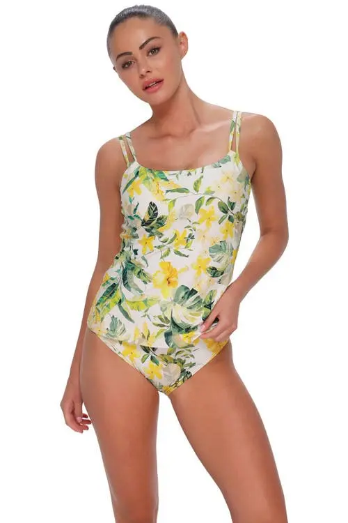 SUNSETS Taylor Tankini Swimsuit Top D Cup - Isla Soleil Crepe