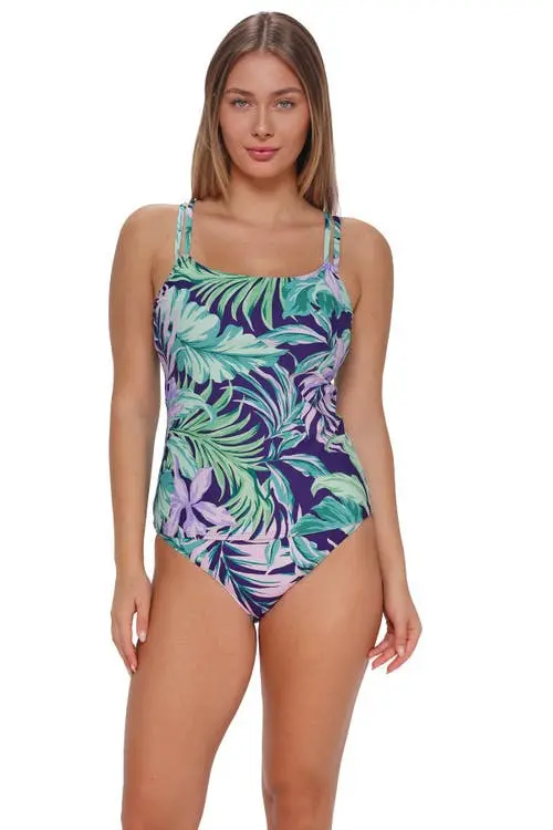 SUNSETS Taylor Tankini Swimsuit Top D Cup - Palm Shade