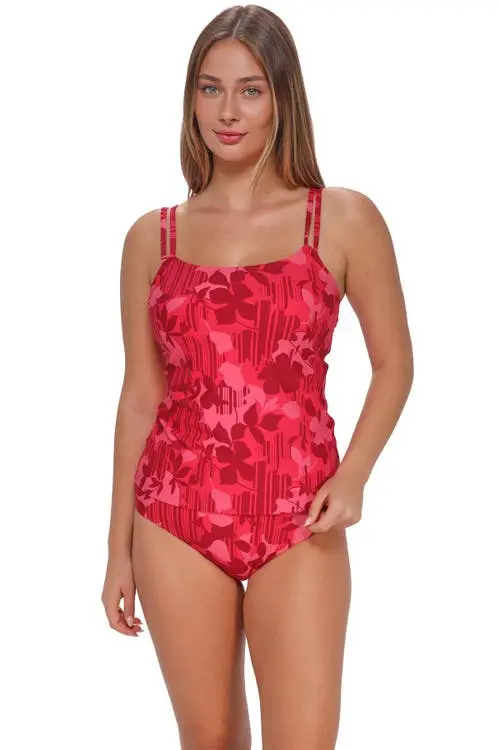 SUNSETS Taylor Tankini Swimsuit Top D Cup - Rambling Rose