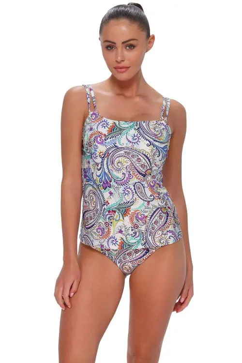 SUNSETS Taylor Tankini Swimsuit Top D Cup - Tide Pool Twist