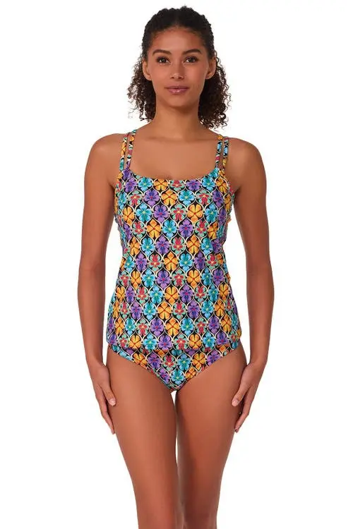 SUNSETS Taylor Tankini Swimsuit Top D Cup - Trellis Blooms
