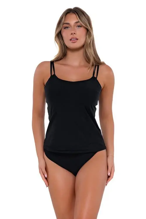 SUNSETS Taylor Tankini Swimsuit Top Dd Cup - Black