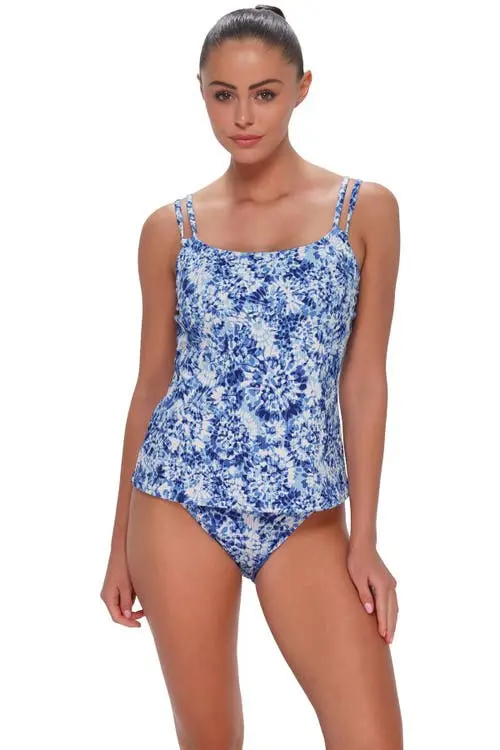 SUNSETS Taylor Tankini Swimsuit Top Dd Cup - Island Ink Rib
