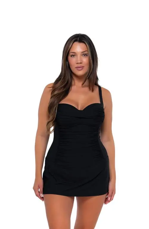 SUNSETS ESCAPE Sienna Swim Dress - Black