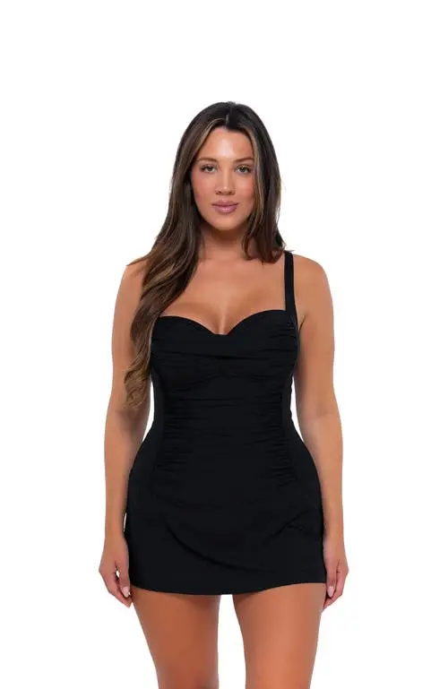 SUNSETS ESCAPE Sienna Swim Dress - Black