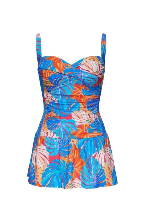 SUNSETS ESCAPE Sienna Swim Dress - Zesty Tropicana