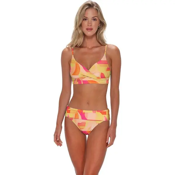 SUNSETS Lyla Bralette Bikini Top - Dreamsicle Crepe