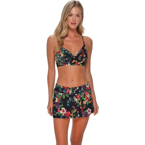 SUNSETS Lyla Bralette Bikini Top - Fleur Noire