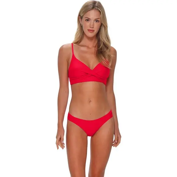 SUNSETS Lyla Bralette Bikini Top - Geranium