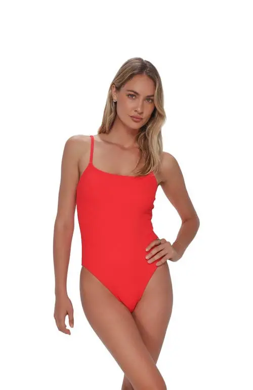 PACIFICA BY SUNSETS Ariel One-piece Swimsuit - Red Hot Rib