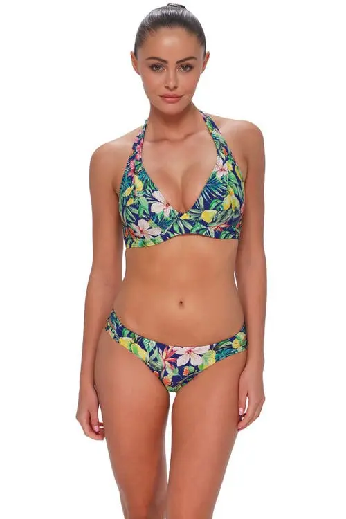 SUNSETS Muse Halter Dd Cup Bikini Top - Seaside Harvest