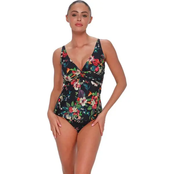 SUNSETS Forever Tankini Swimsuit Top D Cup - Fleur Noire