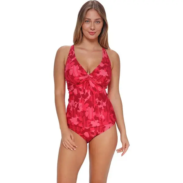 SUNSETS Forever Tankini Swimsuit Top D Cup - Rambling Rose