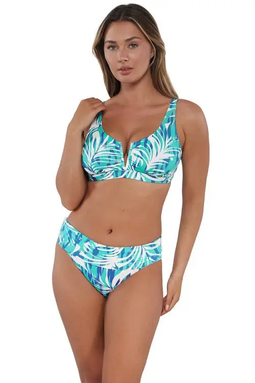 SUNSETS Vienna V-wire Bikini Top - Sea Breeze Sandbar Rib