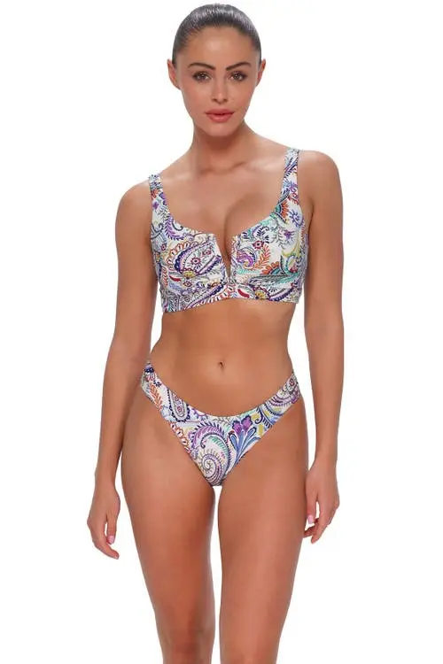 SUNSETS Vienna V-wire Bikini Top - Tide Pool Twist