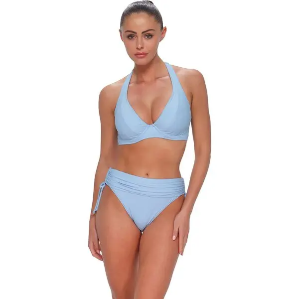 SUNSETS Muse Halter Bikini Top F Cup - Blue Whisper