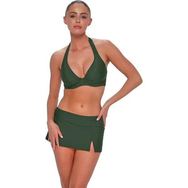 SUNSETS Muse Halter Bikini Top F Cup - Island Green